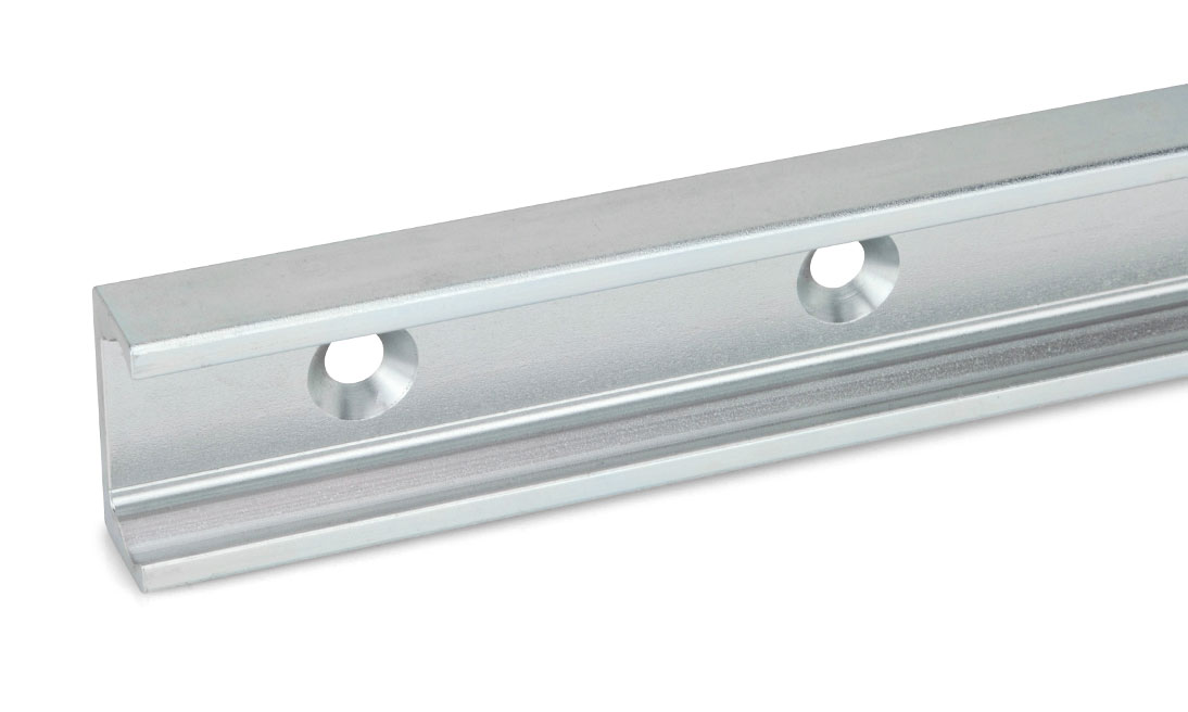 Linjärskena i värmebehandlat, förzinkat stål med härdade rullbanor - GN2422