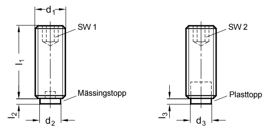 Brunerad tryckskruv GN913.3